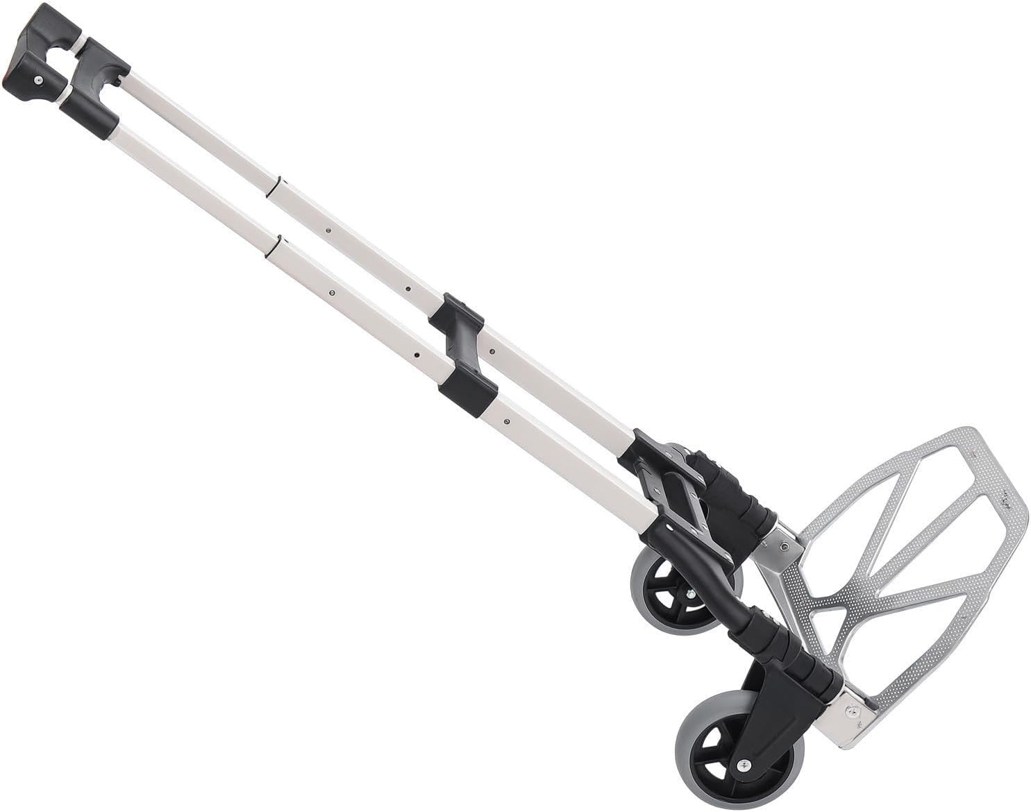 HOMCOM Aluminium Folding Hand Truck Trolley, Heavy Duty Foldable Sack ...