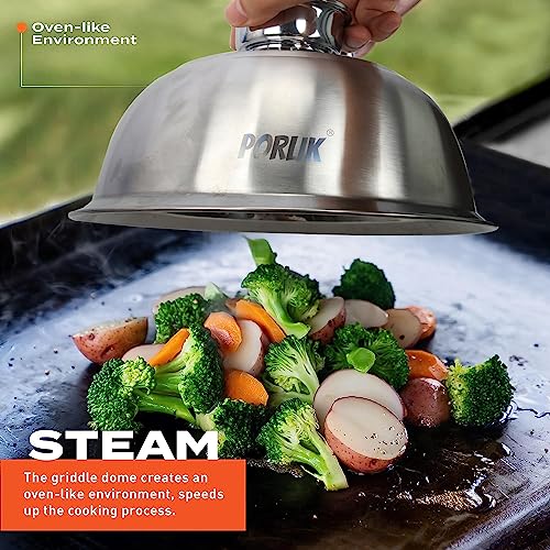 Burger Set, 9 inch Cheese Melting Dome &7 Inch Smashed Burger Press ...