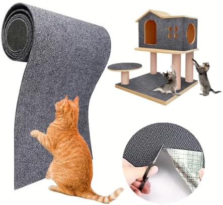 200×40cm Self-Adhesive Cat Scratching Mat, DIY Cat Wall Scratcher, Anti ...