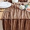 Amazon.com: Wokceer Cheesecloth Table Runner Thanksgiving Brown 10FT ...