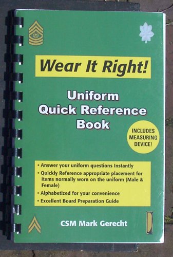 Wear It Right!: Uniform Quick Reference Book: Amazon.com: Books
