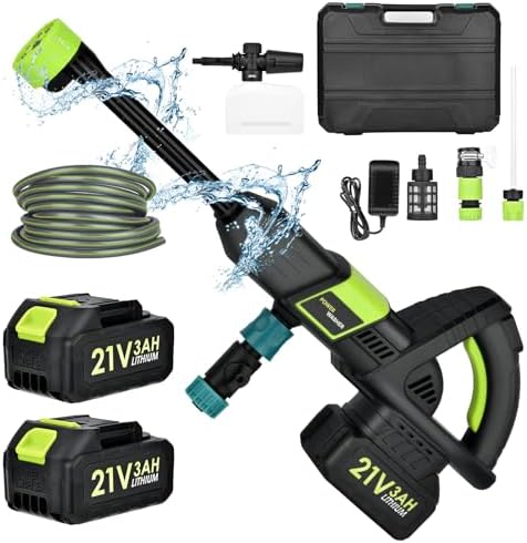 Cordless Pressure Washer, Battery Pressure Jet Washer Portable Power ...