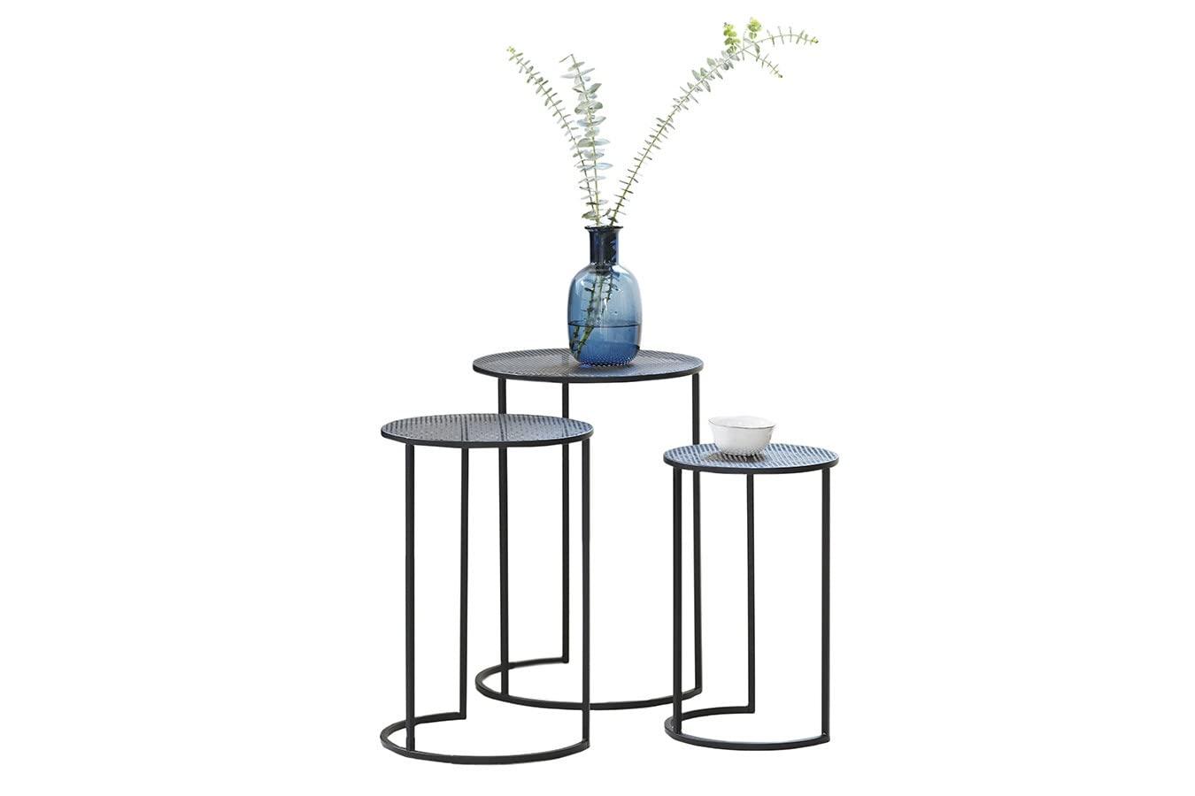 LIFA LIVING Nest Of 3 Tables Round Coffee Tables For Small Spaces LIFA LIVING Nest Of 3 Tables Round Coffee Tables For Small Spaces