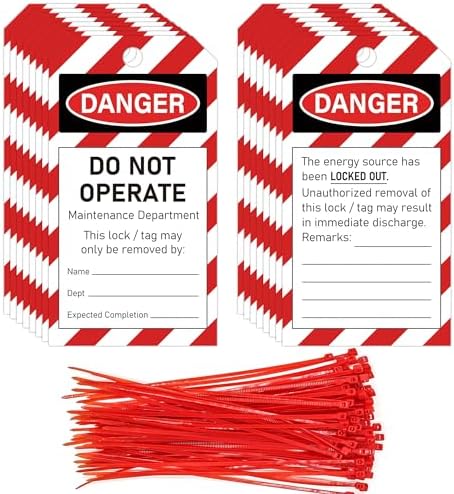 Amazon.com: YHNTGB 50PCS Lockout tagout Tags Do not Operate Equipment ...