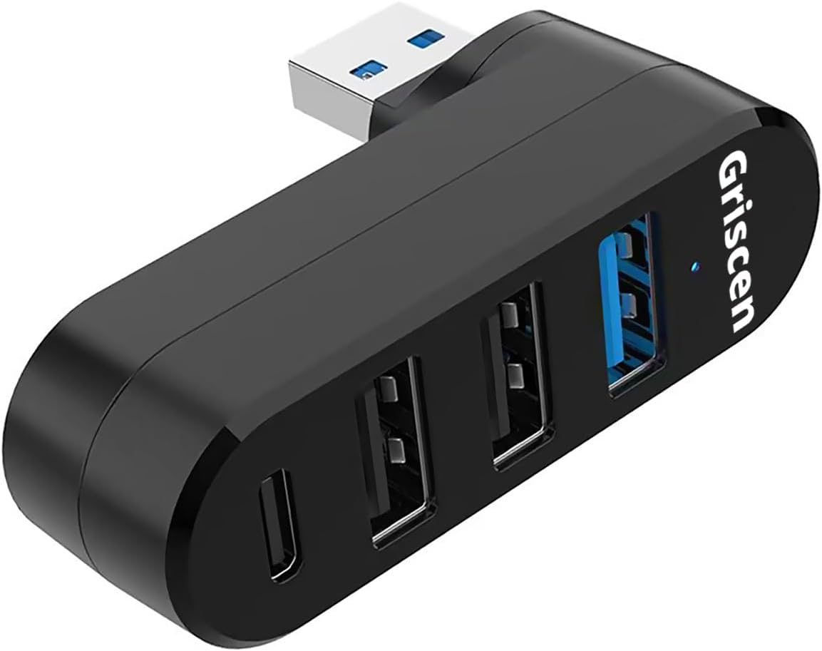 Amazon.com: USB 3.0 Hub, 4 Ports USB Extender [90°/180° Degree ...