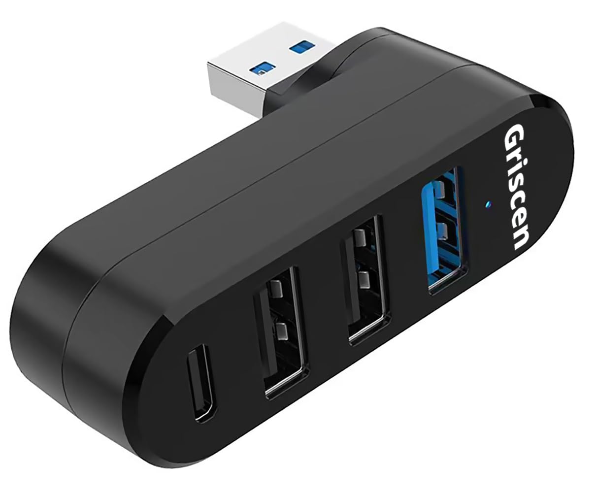 Amazon.com: USB 3.0 Hub [90°/180° Degree Rotatable] 4 Ports, USB ...