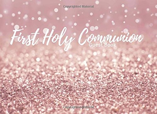 First Holy Communion Guest Book: Pink Message Book | Keepsake | 100 ...