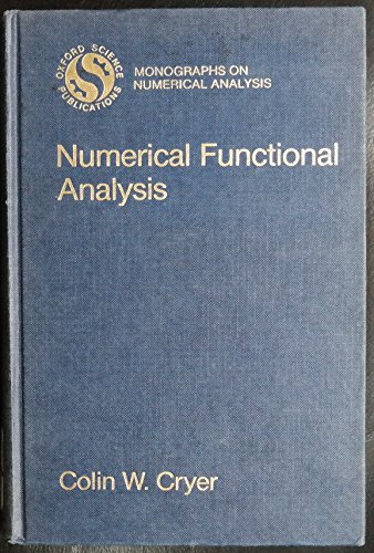 Buy Numerical Functional Analysis Monographs On Numerical Analysis