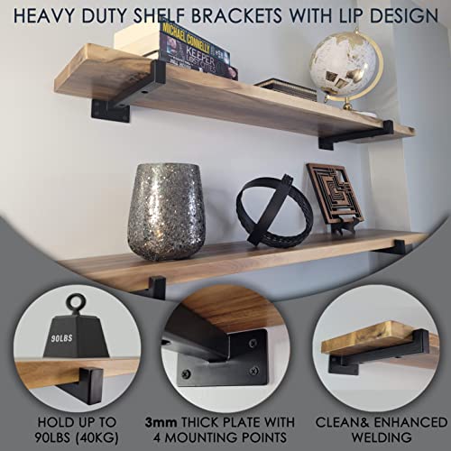 MONOJADE Lot de 4 supports d'étagère en tube métallique de 20,3 cm ...