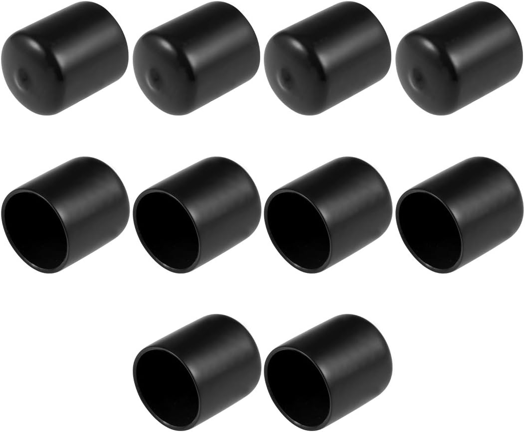 sourcing map 10pcs Rubber End Caps 25mm(1-inch) ID Vinyl Round End Cap ...