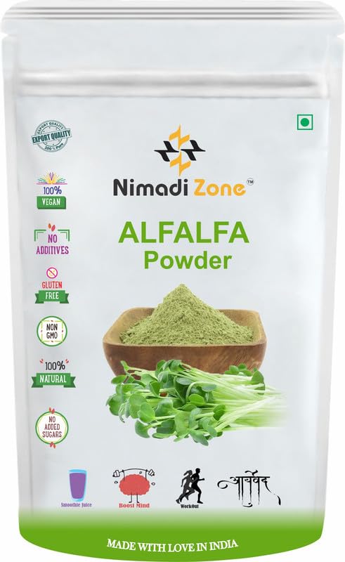 Nimadi Zone Alfalfa Grass Powder - 500 GM By Nimadi Zone : Amazon.in ...