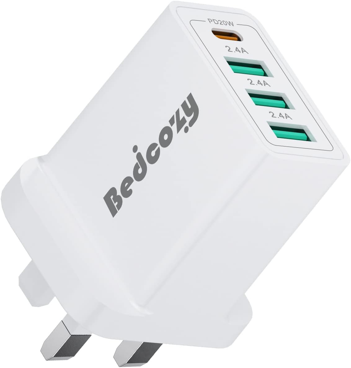 USB C Plug Fast Charge,32W 4-Port Multi USB and Type C Fast Charger ...