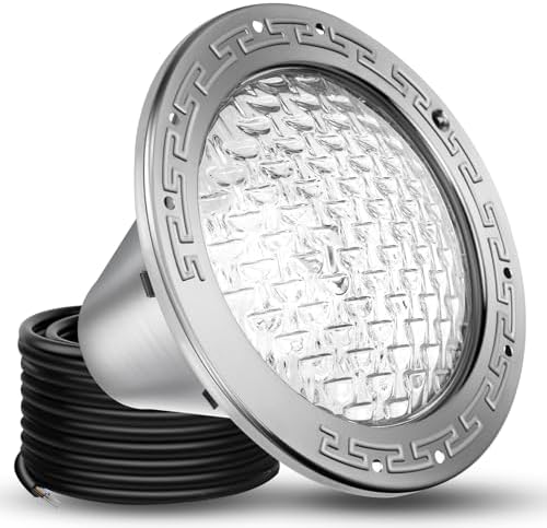 Amazon.com : 10 Inch Pool Lights for Inground Pools, 50FT LED Pool ...