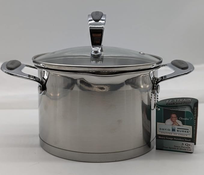 Amazon.com: David Burke Gourmet Pro Stature EZ Strain Cookware (3 qt ...