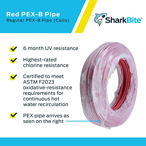 Snapklik.com : SharkBite 1/2 Inch X 100 Feet Red PEX-B