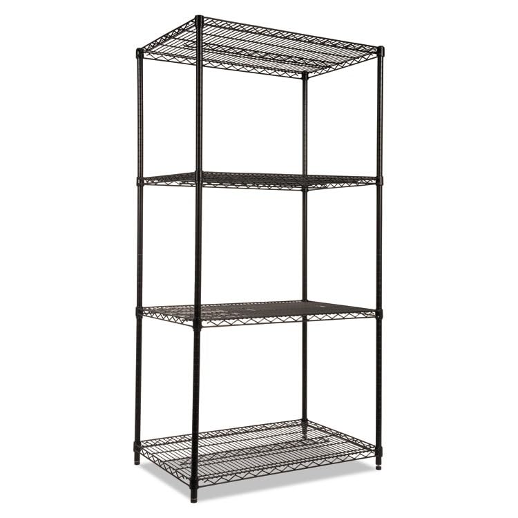 Amazon.com: Regal Altair 36 W x 24 D x 72 H 4-Tier Black Wire Heavy ...