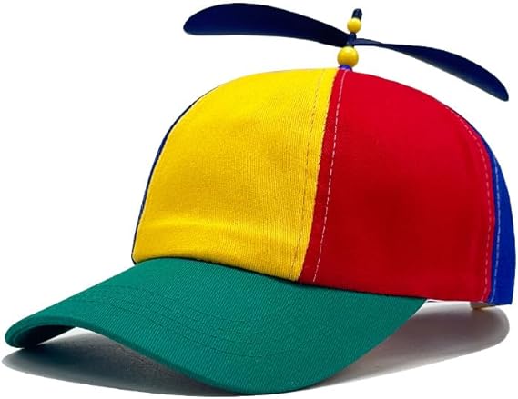 Amazon.com: Adult Rainbow Propeller Top Hat, Novelty Costume Headwear ...