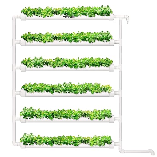 VIVOSUN Hydroponic Grow Kit, 54 Plant Sites 6 Food-Grade PVC-U Pipes ...