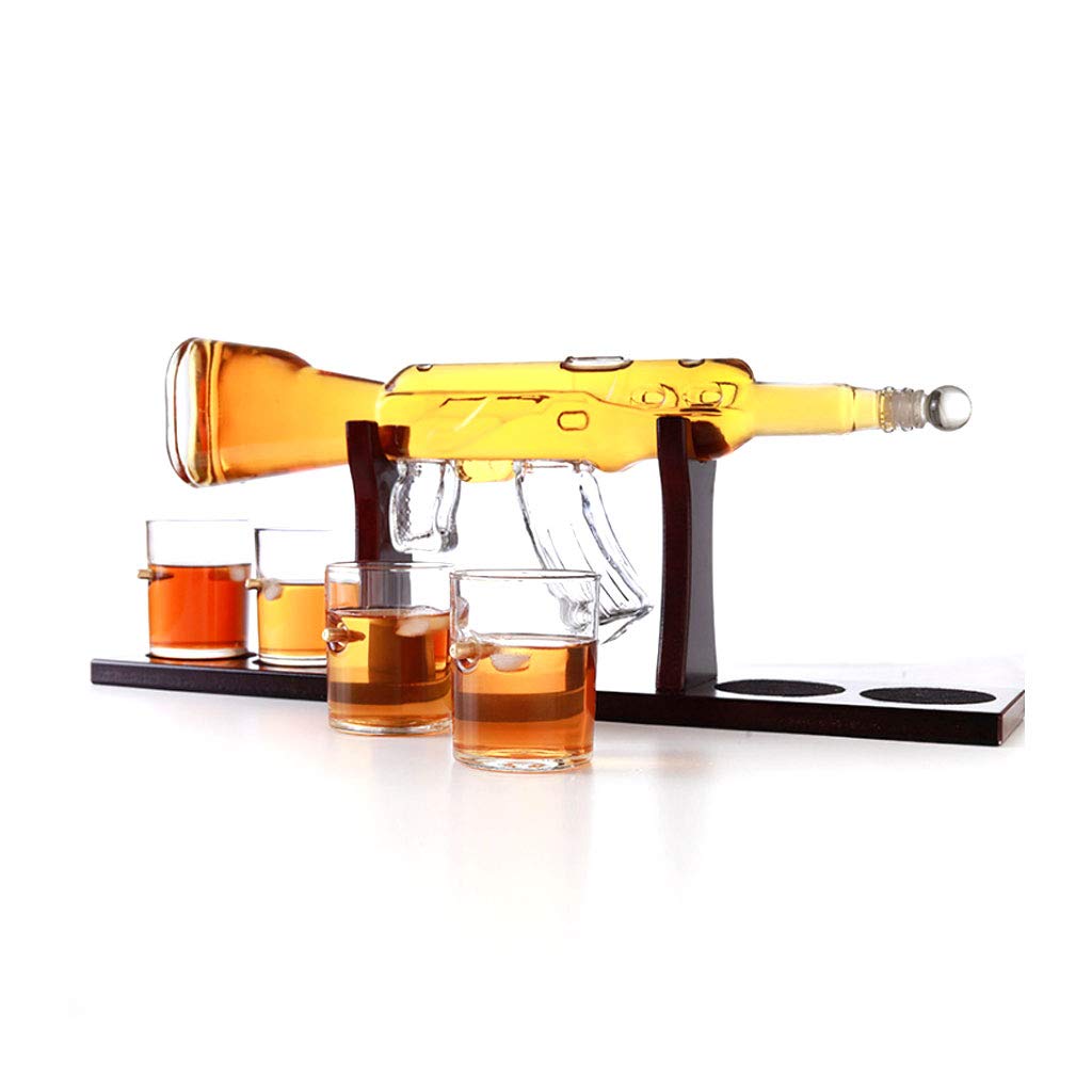 Buy Fikujap AK-47 Whisky Decanter Set, 1000 Ml High Capacity, with 4 ...