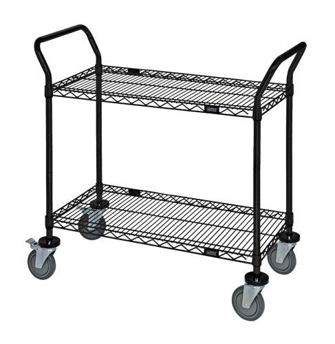 Amazon.com: Omega 2 Tier Heavy Duty Rolling Utility Carts with Wheels ...