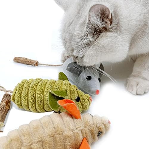 Amazon.com : Wow Pet Cat Toy with Catnip, 3PCS Mice/Mouse Chew Toys with Silvervine Sticks ...