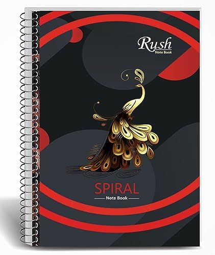 Rush Rough A4 Spiral Notebook 300 Pages | Single Line Ruled | 300 Pages ...