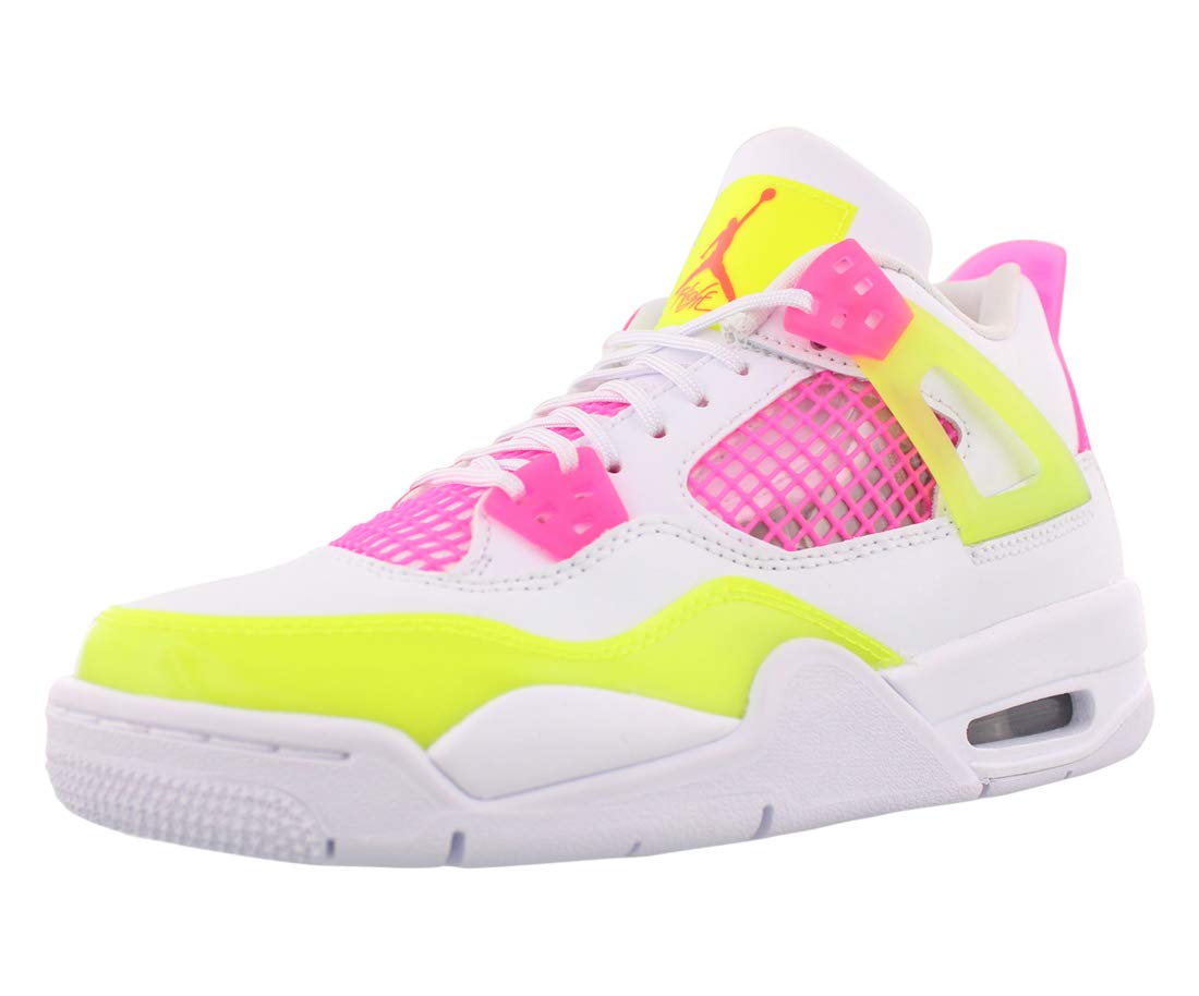 Jordan Kid's Shoes Nike 4 Retro White Lemon Pink (GS) CV7808-100 stock ...