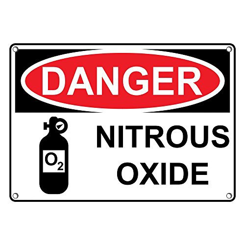 Amazon.com: Weatherproof Plastic OSHA Danger Nitrous Oxide Sign with ...