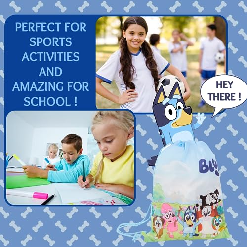 Bluey Drawstring Bag Boys Girls Trainer Pe Kit Gym Bag Childrens Swim ...