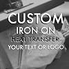 Amazon.com: Custom Iron on DTF Transfer Sticker, DIY Images/Text/Logo ...