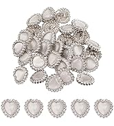 URROMA 30 Pcs Faux Pearl Buttons, Gold Retro Vintage Pearl Acrylic ...
