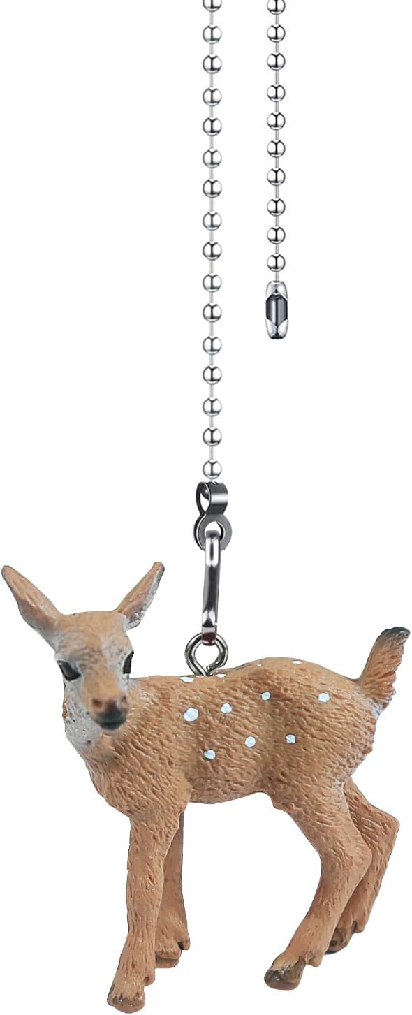 Dotlite Deer Ceiling Fan Pull Chain,12in Cute Fawn Christmas Fan String ...