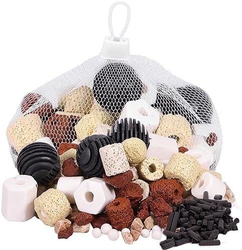 DaToo Aquarium Filter Media 12 Species Bio Balls Ceramic Rings ...