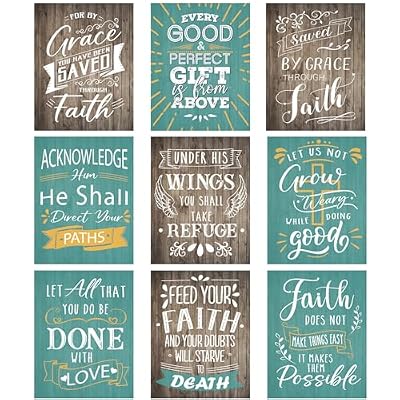 Dunzoom 9 Pcs Rustic Faith Poster Set Christian Philippines | Ubuy