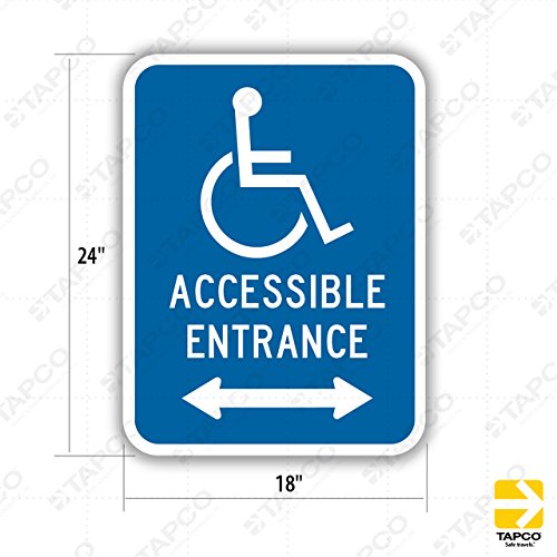 Tapco DA-10D Engineer Grade Prismatic Rectangular ADA Handicap Sign ...