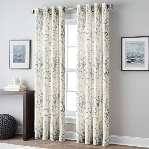 Peri Home Botanical 84-Inch Grommet Top Window Curtain Panel : Amazon ...