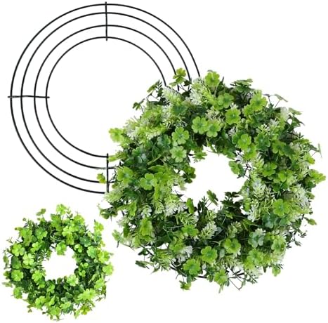 Amazon.com: Sumind 2 Packs of Wire Wreath Frames Green Wire Garland ...