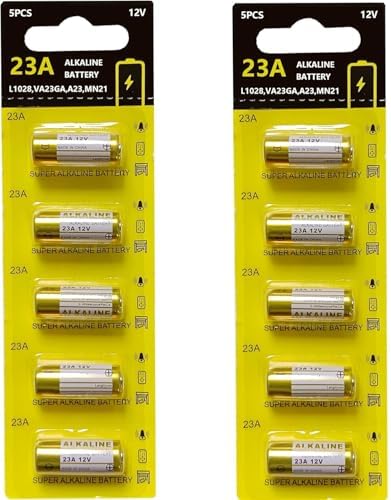 Amazon.com: 23A 12V Alkaline Battery 10 Pack, 12 Volt A23 MN21/23 23AE LR23A A23G A23S Battery ...