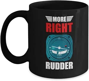 Amazon.com: More Right Rudder Mug Funny CFI Flight Instructor Pilot ...