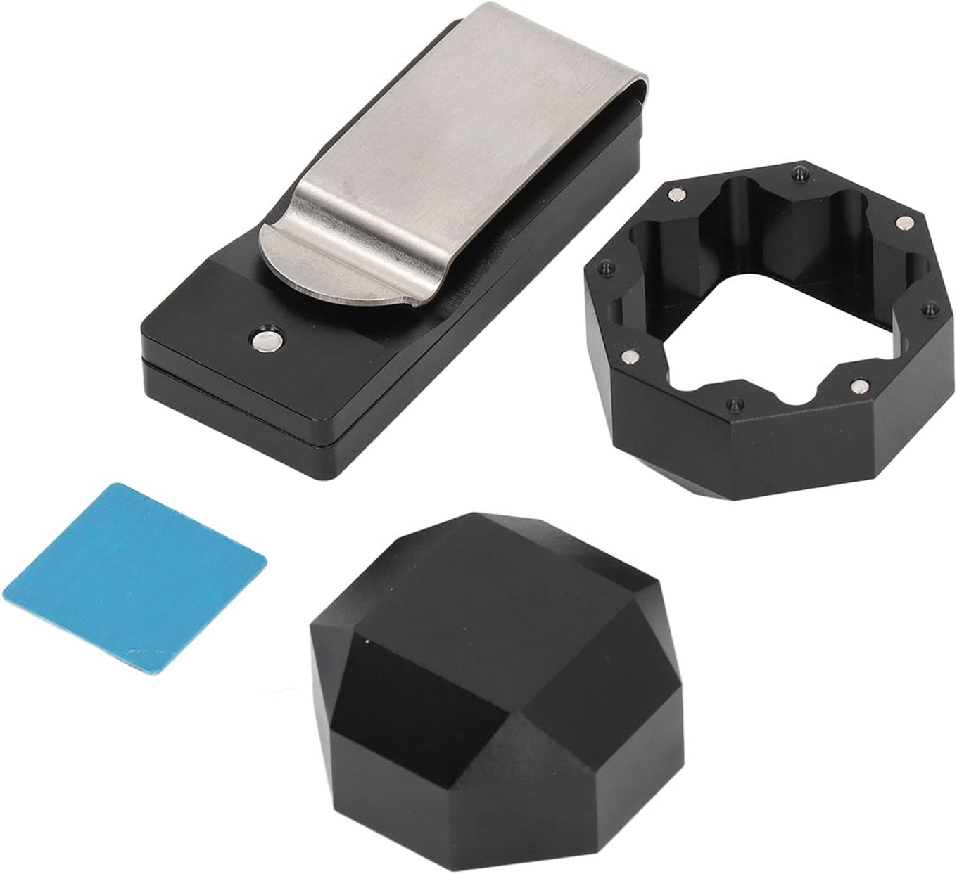 Amazon.com: Aluminum Cue Chalk Holder with Clip, 2 Layers Octagonal ...