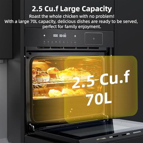 Single Wall Oven 24" with Convection Feature, Stainless Steel Built-In ...