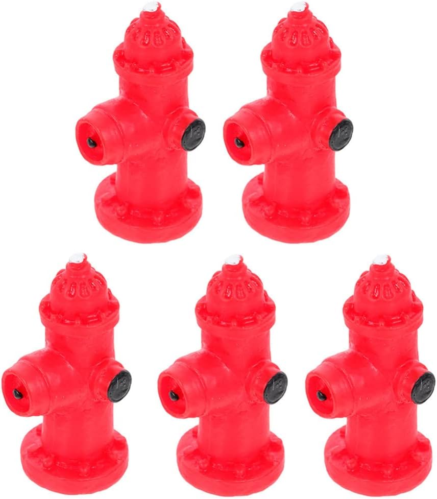 Amazon.com: Toyvian 5Pcs Miniature Fire Hydrant Resin Statue Pet ...