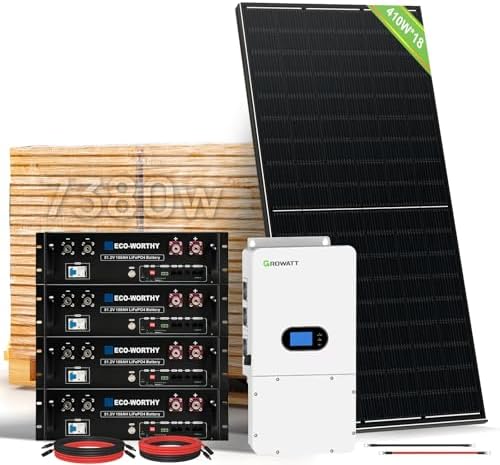 Amazon.com : ECO-WORTHY 10KW Off Grid Solar System Complete Kit 18PCS ...