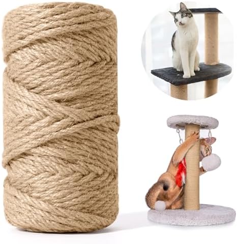 Amazon.com : Junxia Sisal Rope for Cat Scratcher 1/4 Inch Natural Cat ...