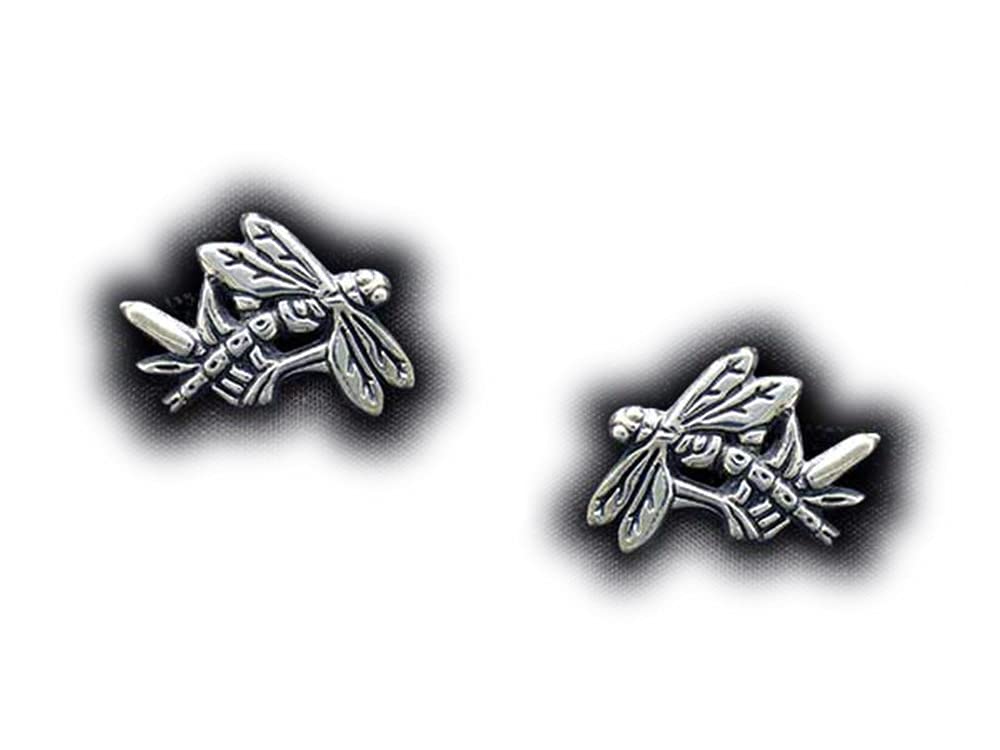 Amazon.com: Dragonfly Cuff Links in Solid Sterling Silver Hand Carved ...