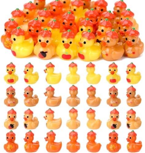 Amazon.com: GGSTDDUP 60Pcs Fall Mini Resin Ducks, Tiny Hello Fall Ducks ...