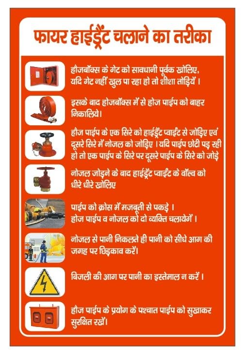 Vijay Art FIRE HYDRANT USER Signboard - Premium 5mm Sunboard Sheet with ...