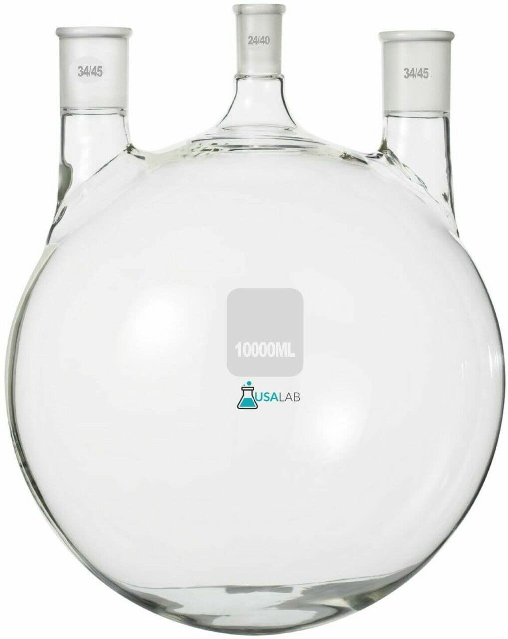 10L Round Bottom Boiling Flask - 3 Neck 1-24/40 and 2-34/45 - USAlab ...