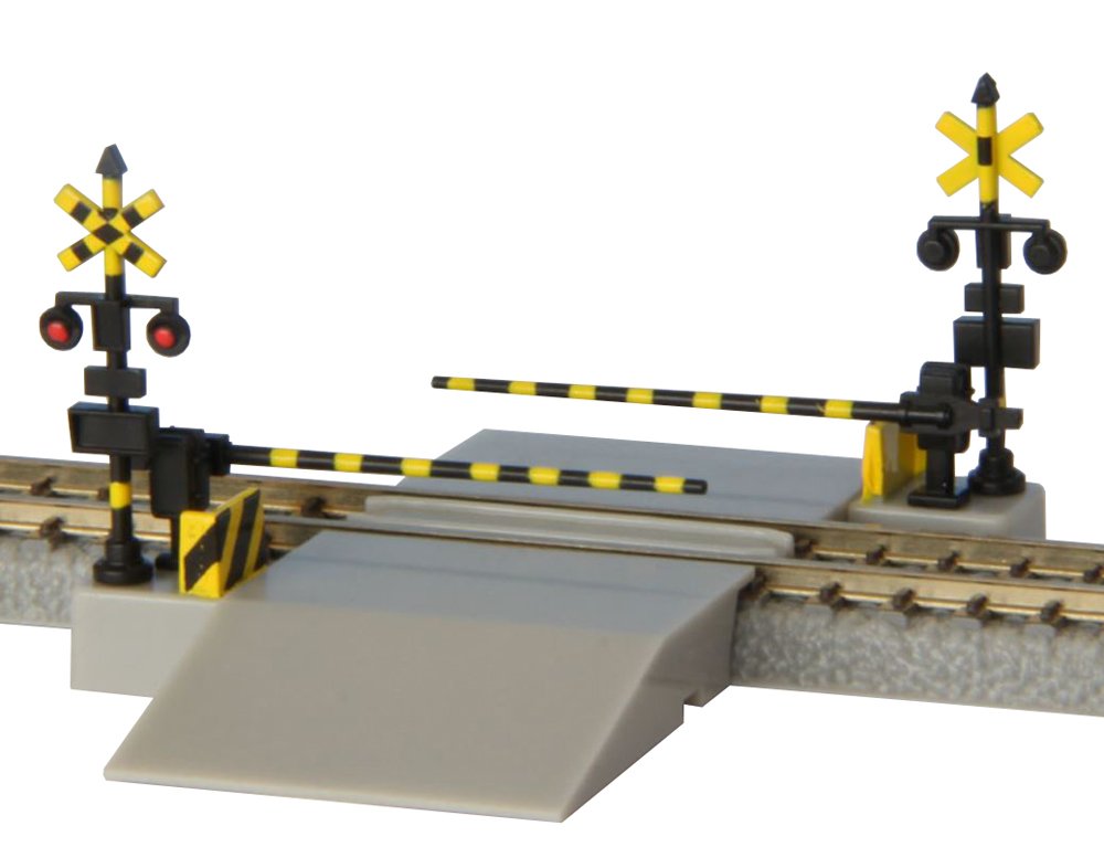 Railroad Crossing Toy Building Blocks Railway Set: 8 Train Signs, 2