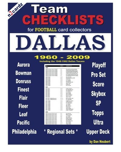 Team Checklists For Football Card Collectors DALLAS (N2cardz) by Dan ...